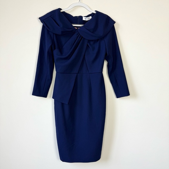 The Fold | Dresses | Nwt The Fold Averill Dress In Indigo Blue | Poshmark